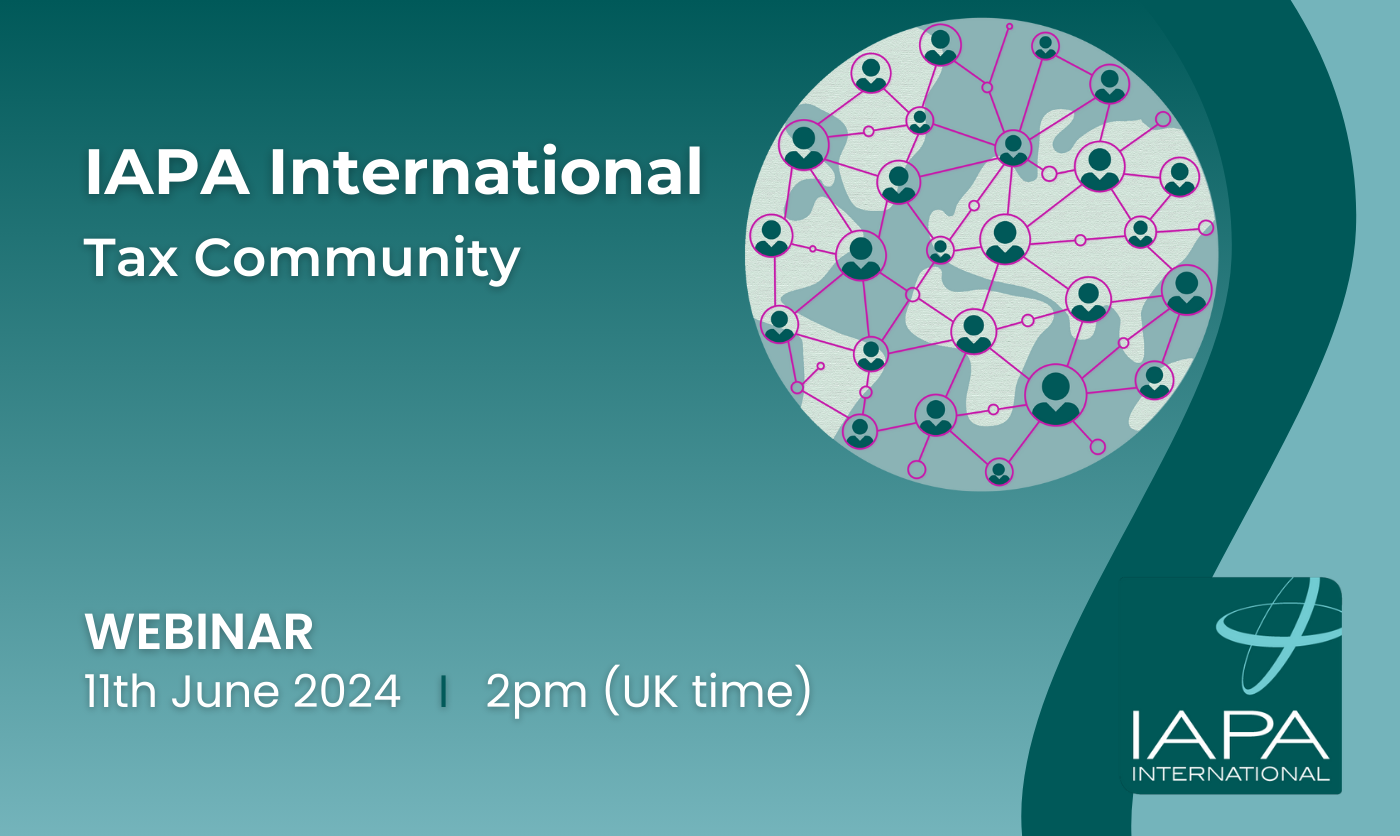 IAPA International Tax Community Webinar - IAPA International