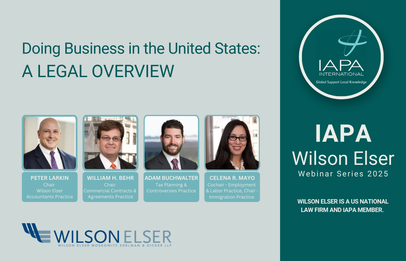 Wilson Elser Webinar Series 2025 - IAPA International